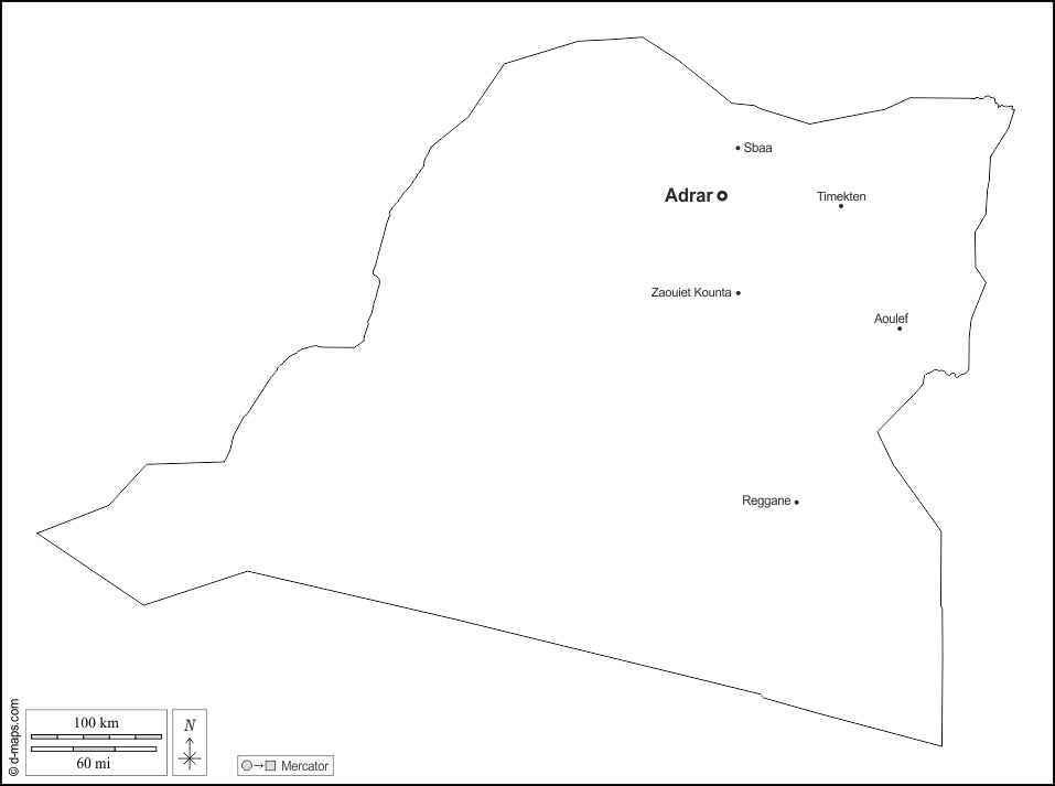 Adrar carte géographique gratuite, carte géographique muette gratuite ...