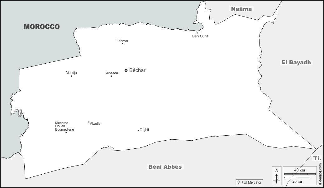 Béchar carte géographique gratuite, carte géographique muette gratuite ...