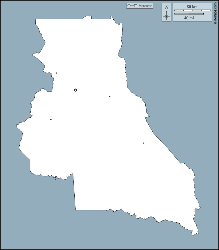 Región del Este, d-maps.com: mapa gratuito, mapa mudo gratuito, mapa en ...