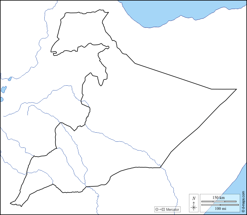 Somali, d-maps.com: free map, free blank map, free outline map, free ...