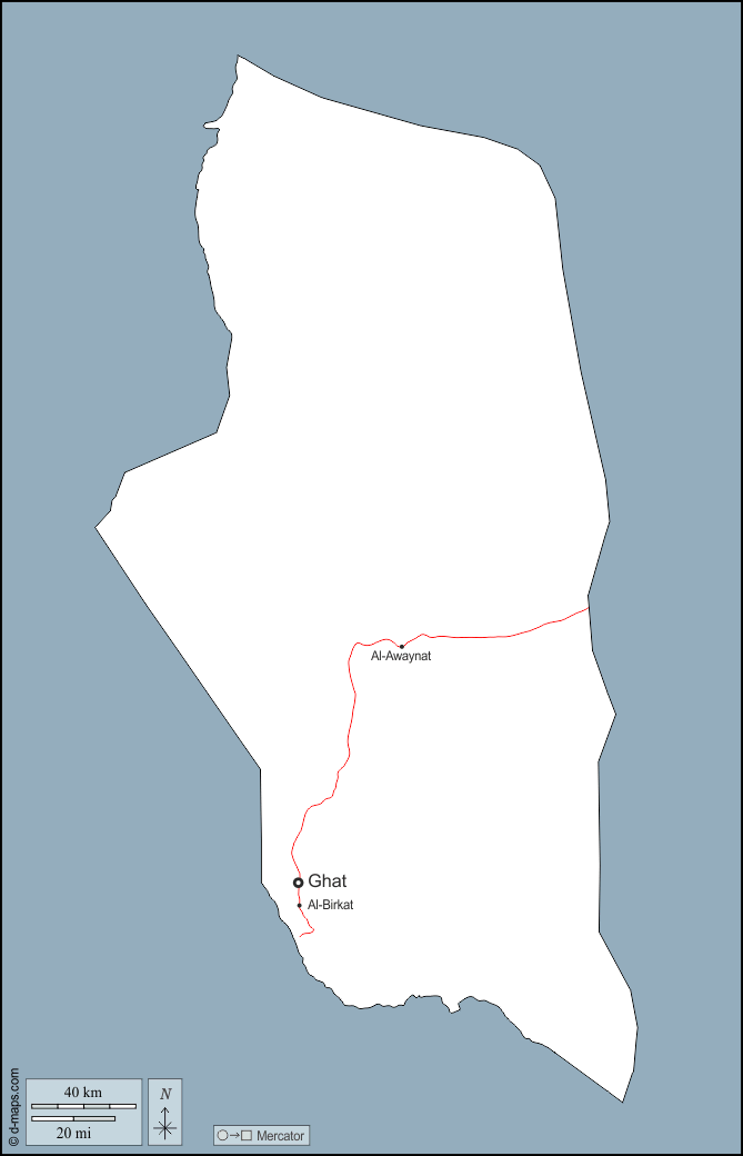 Ghat Mapa gratuito, mapa mudo gratuito, mapa en blanco gratuito ...