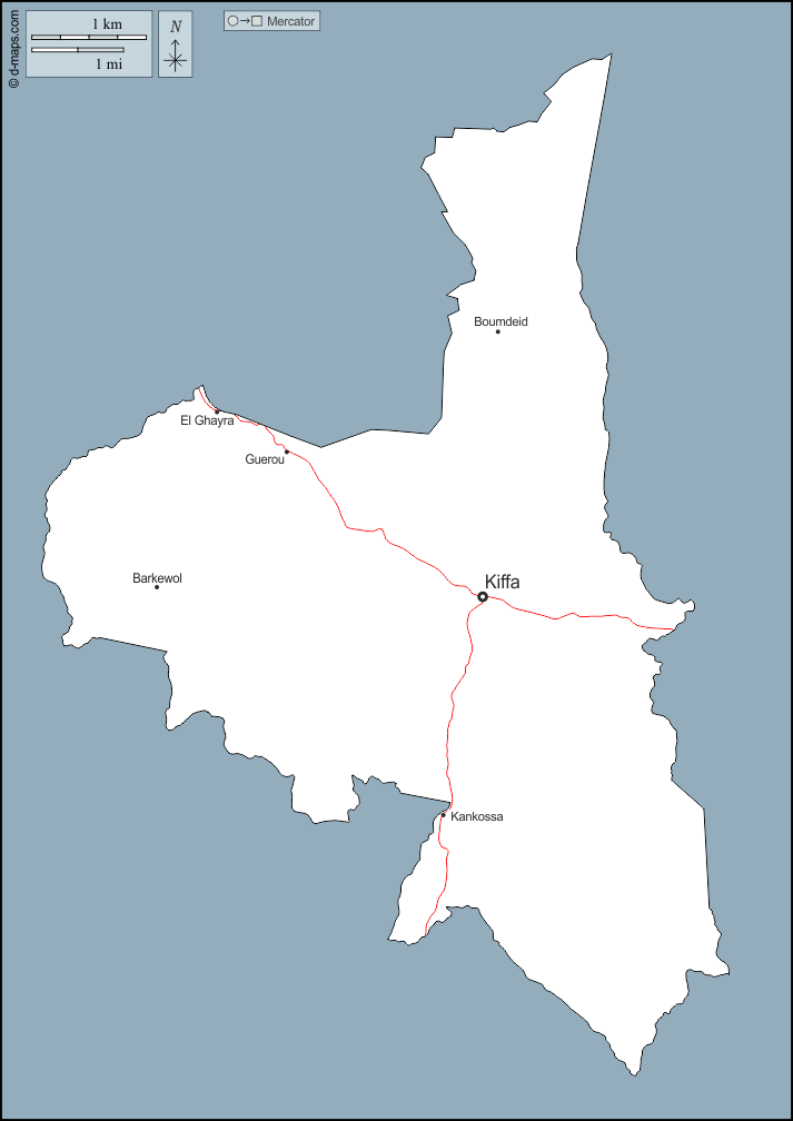 阿薩巴省 免费地图, 免费的空白地图, 免费的轮廓地图, 免费基地地图 大纲, 主要城市, 道路, 名称