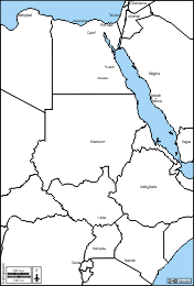 Nil: cartes géographiques gratuites, cartes géographiques muettes ...