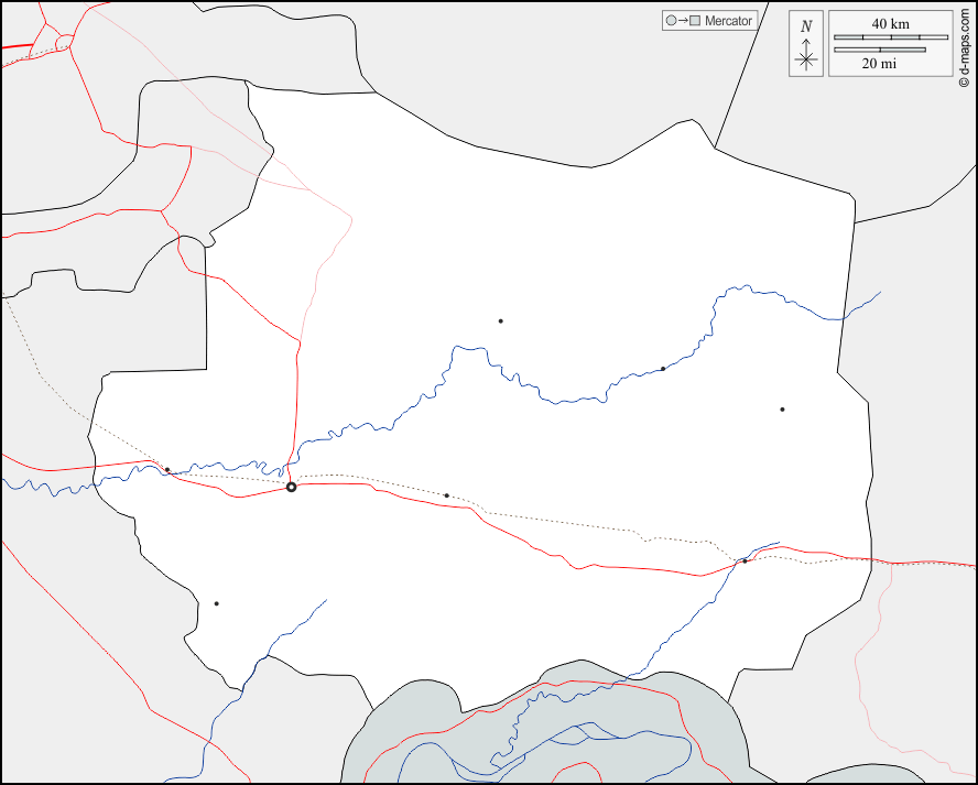 Kaffrine, d-maps.com: carte géographique gratuite, carte géographique ...