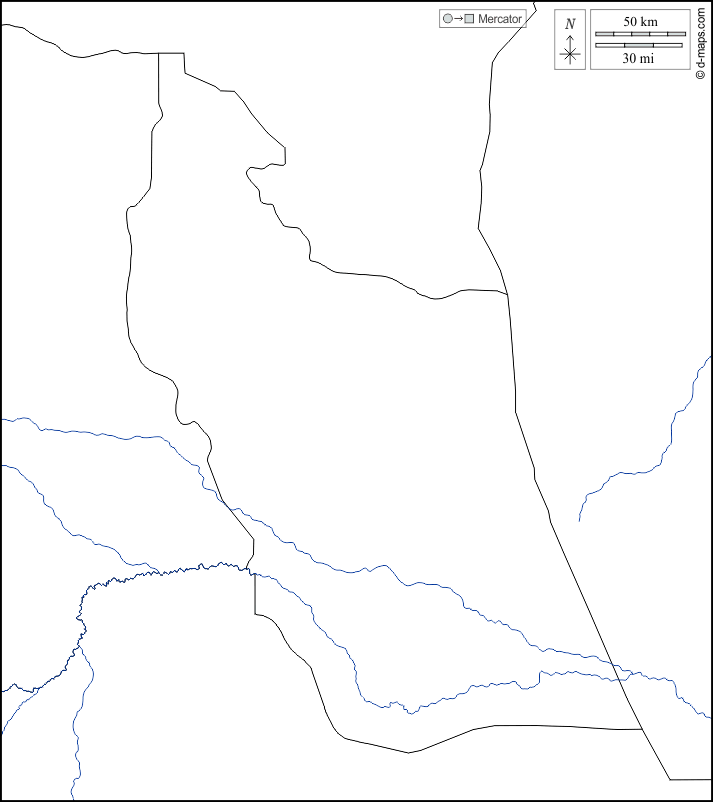 East Darfur, d-maps.com: free map, free blank map, free outline map ...