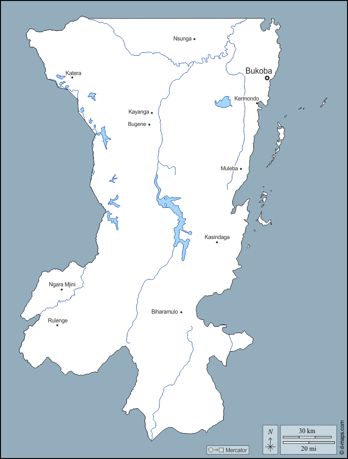 卡蓋拉區 免费地图, 免费的空白地图, 免费的轮廓地图, 免费基地地图 大纲, 水文学, 主要城市, 名称