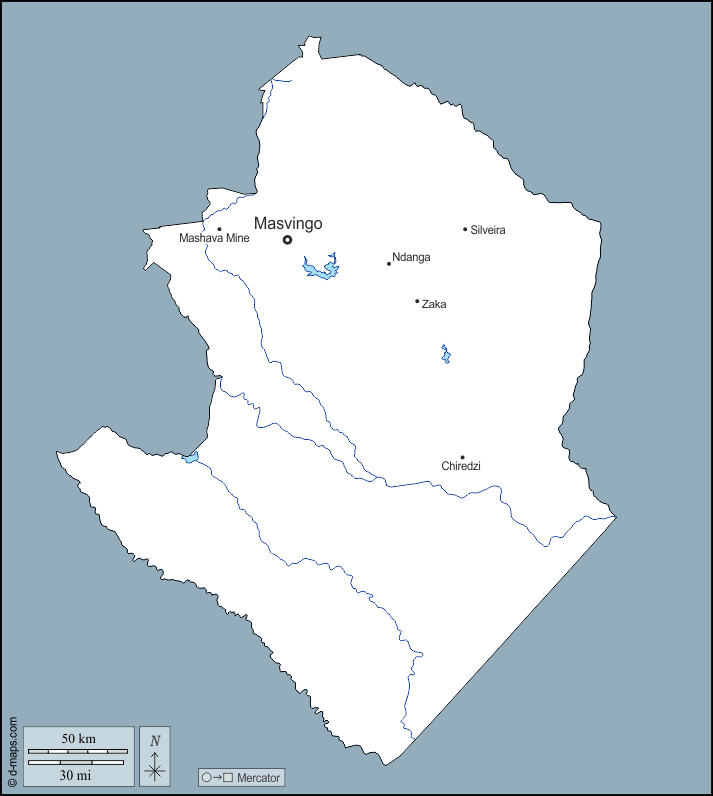 Masvingo, d-maps.com: mapa gratuito, mapa mudo gratuito, mapa en blanco ...