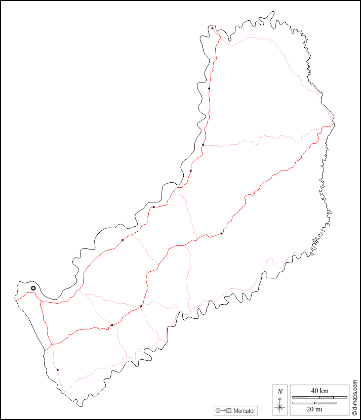 Provincia de Misiones, d-maps.com: mapa gratuito, mapa mudo gratuito ...