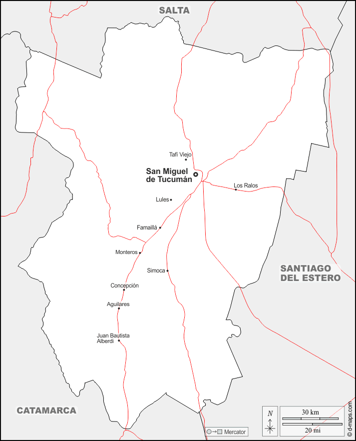 Tucumán carte géographique gratuite, carte géographique muette gratuite ...