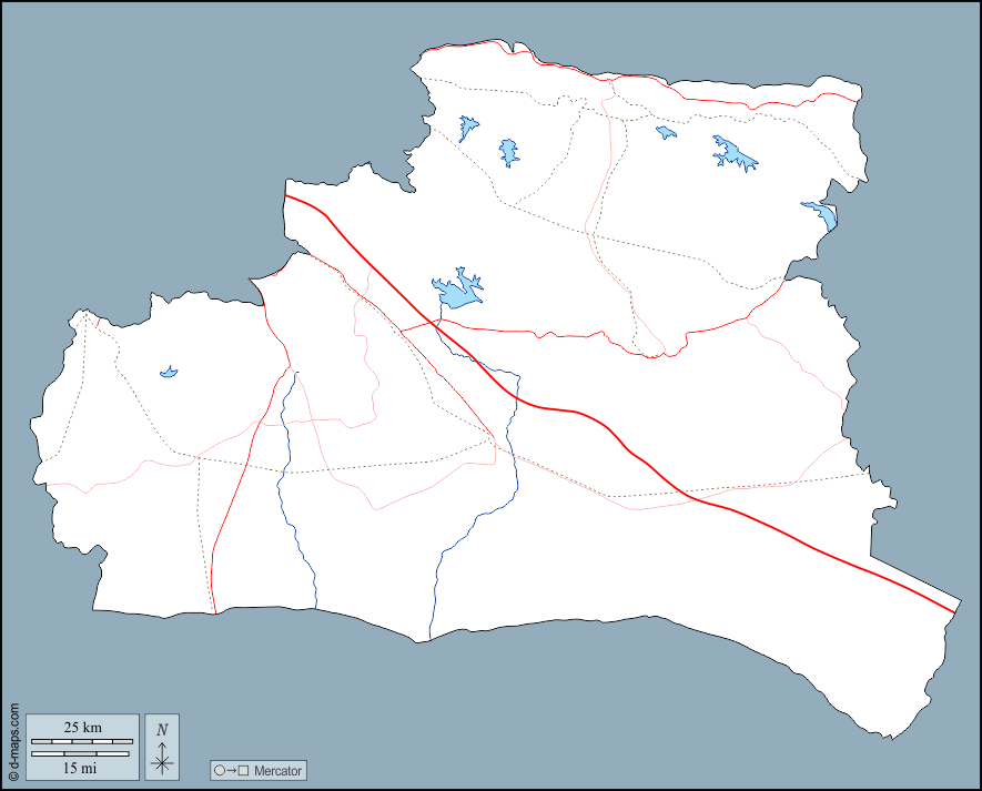 Mayabeque, d-maps.com: free map, free blank map, free outline map, free ...