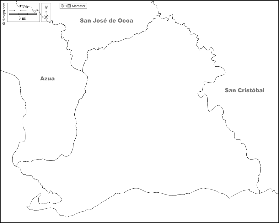 Peravia, d-maps.com: free map, free blank map, free outline map, free ...