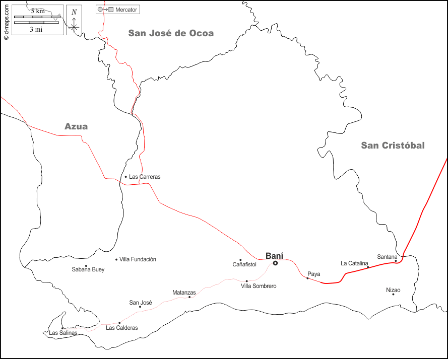 Peravia free map, free blank map, free outline map, free base map ...
