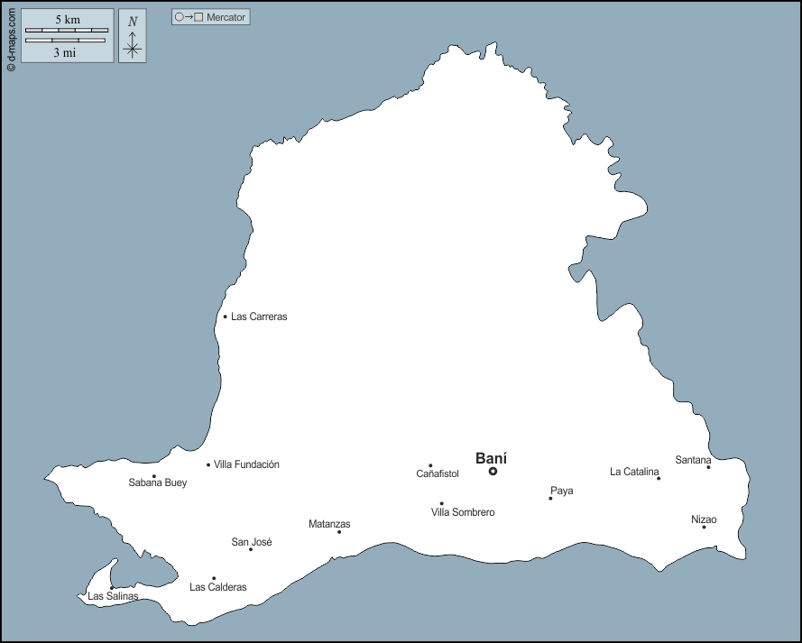 Peravia free map, free blank map, free outline map, free base map ...