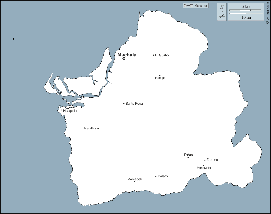 El Oro free map, free blank map, free outline map, free base map ...