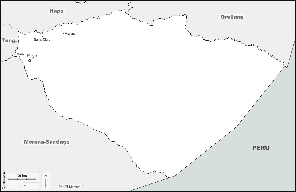 Pastaza Mapa gratuito, mapa mudo gratuito, mapa en blanco gratuito ...