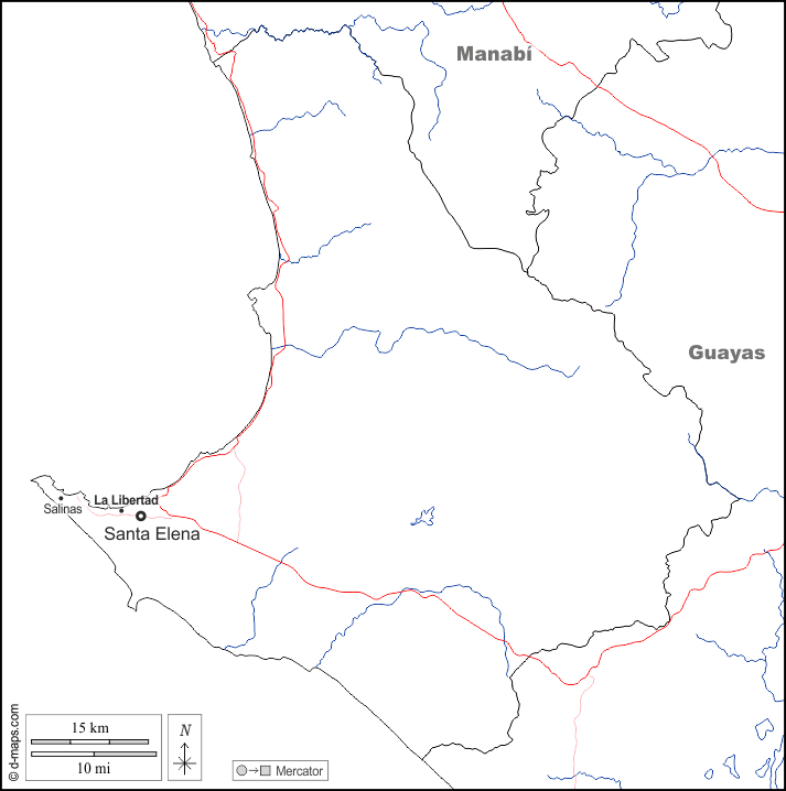 Santa Elena, d-maps.com: free map, free blank map, free outline map ...