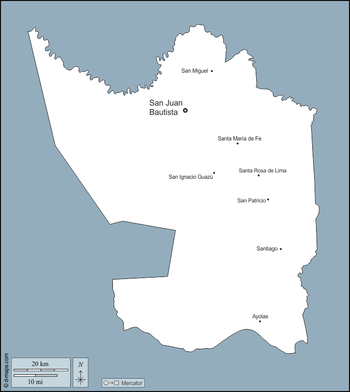 Misiones Mapa gratuito, mapa mudo gratuito, mapa en blanco gratuito ...