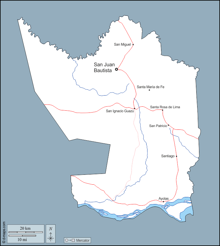 Misiones free map, free blank map, free outline map, free base map ...