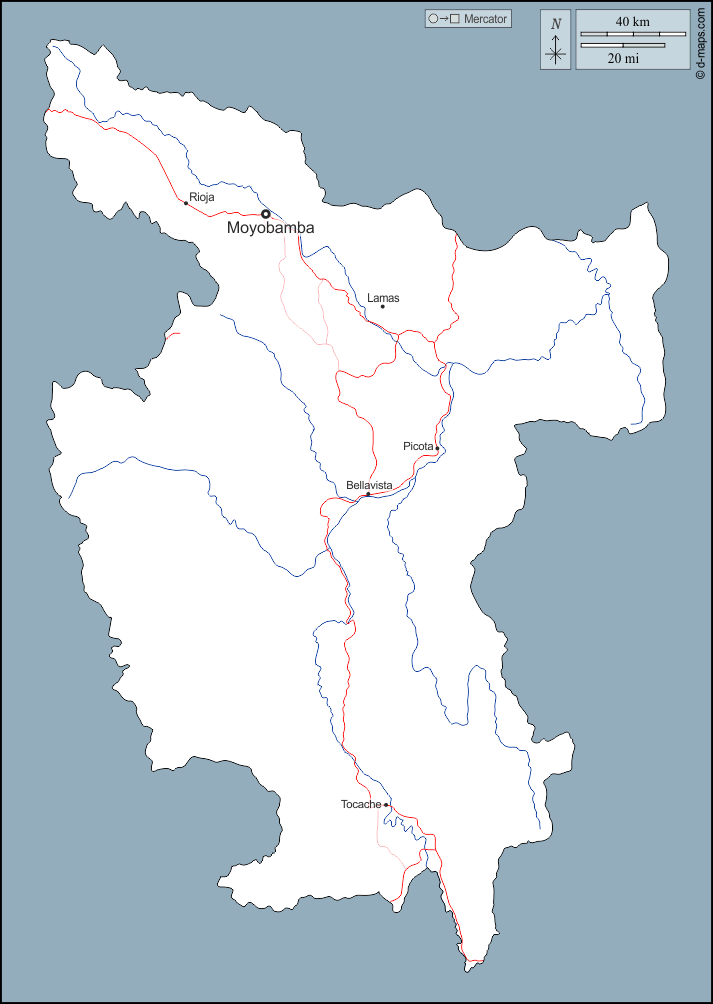 San Martín free map, free blank map, free outline map, free base map ...