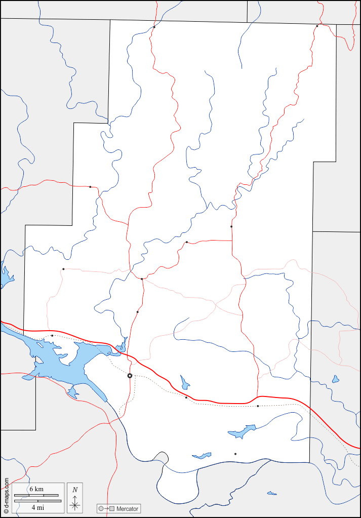 Condado de Pope mapa livre, mapa em branco livre, mapa livre do esboço ...