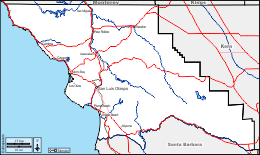 San Luis Obispo County: Free maps, free blank maps, free outline maps ...