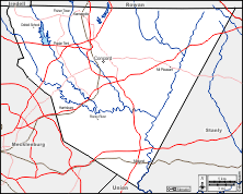 Cabarrus County: d-maps.com: free maps, free blank maps, free outline ...