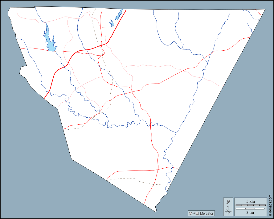 Condado de Cabarrus, d-maps.com: mapa gratuito, mapa mudo gratuito ...