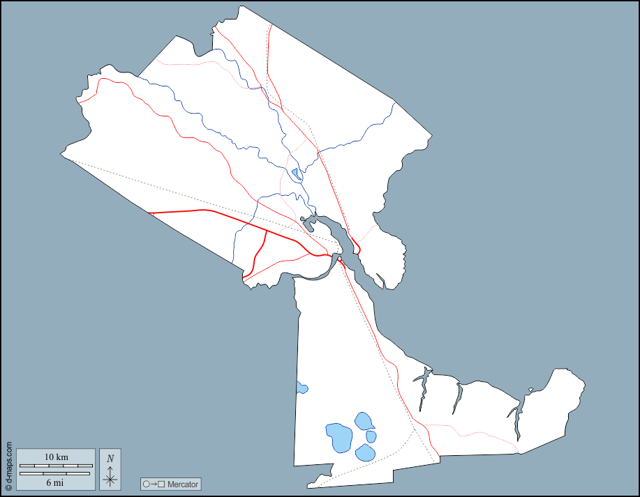 Craven County, d-maps.com: free map, free blank map, free outline map ...