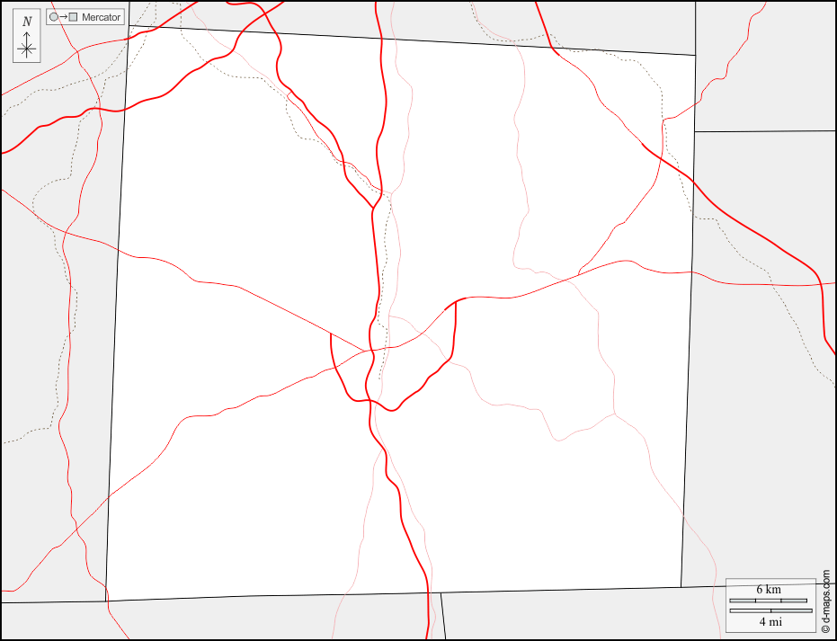 Condado de Randolph Mapa gratuito, mapa mudo gratuito, mapa en blanco ...