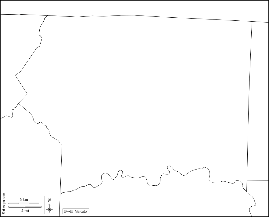 Surry County, d-maps.com: free map, free blank map, free outline map ...