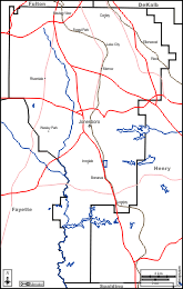 Clayton County: Free maps, free blank maps, free outline maps, free ...