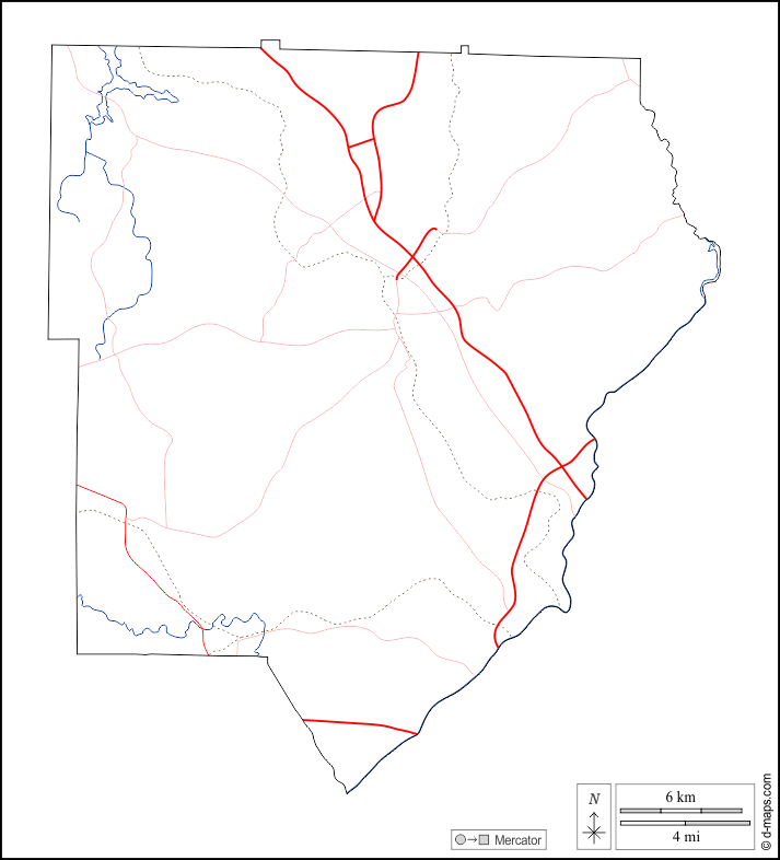Condado de Cobb Mapa gratuito, mapa mudo gratuito, mapa en blanco ...