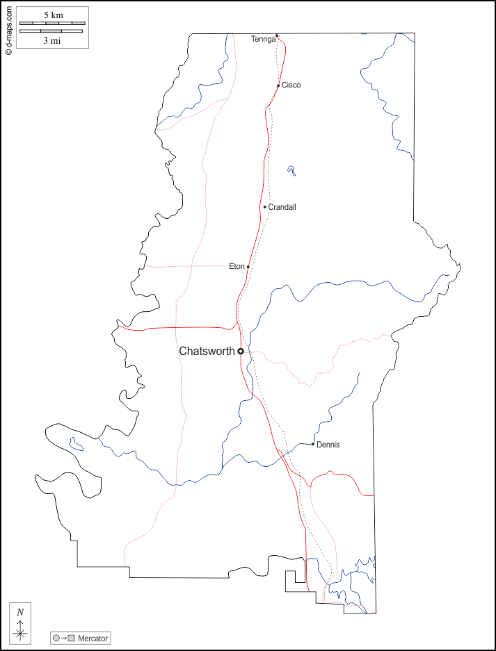 Murray County, d-maps.com: free map, free blank map, free outline map ...