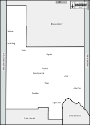 Bonner County: d-maps.com: free maps, free blank maps, free outline ...
