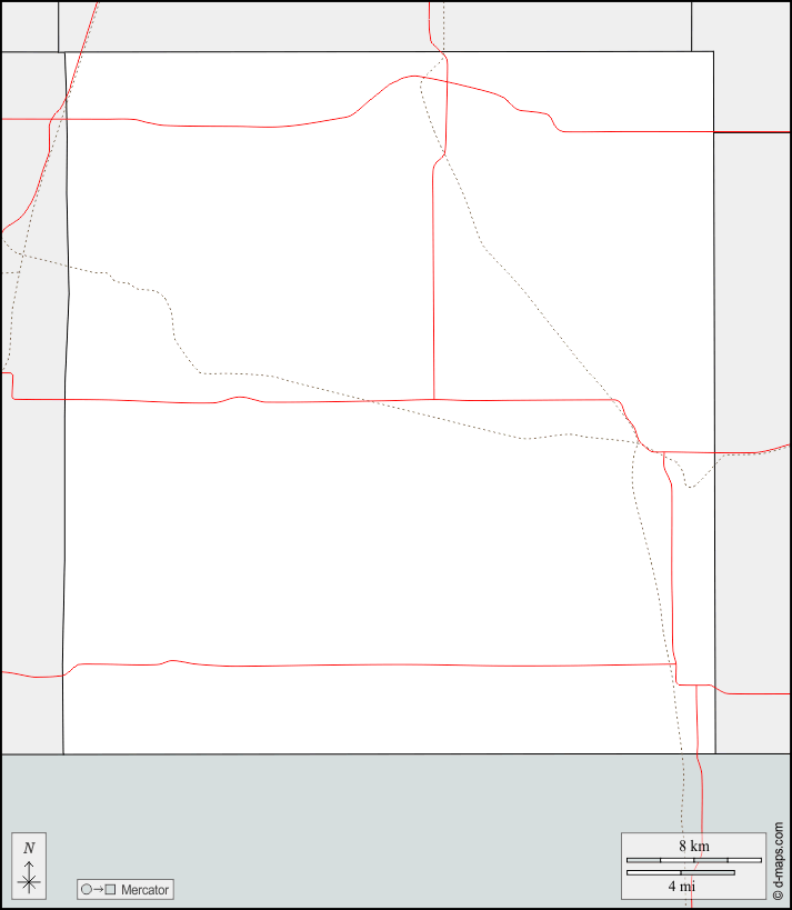 Condado de Labette Mapa gratuito, mapa mudo gratuito, mapa en blanco ...