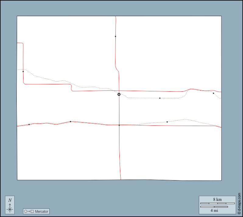 Rush County, d-maps.com: free map, free blank map, free outline map ...