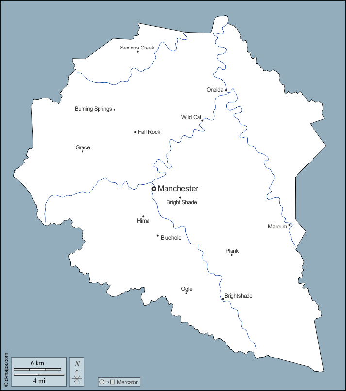 Clay County free map, free blank map, free outline map, free base map ...