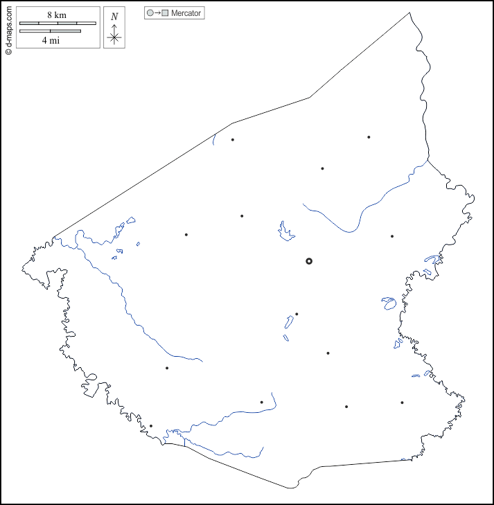 Hopkins County, d-maps.com: free map, free blank map, free outline map ...