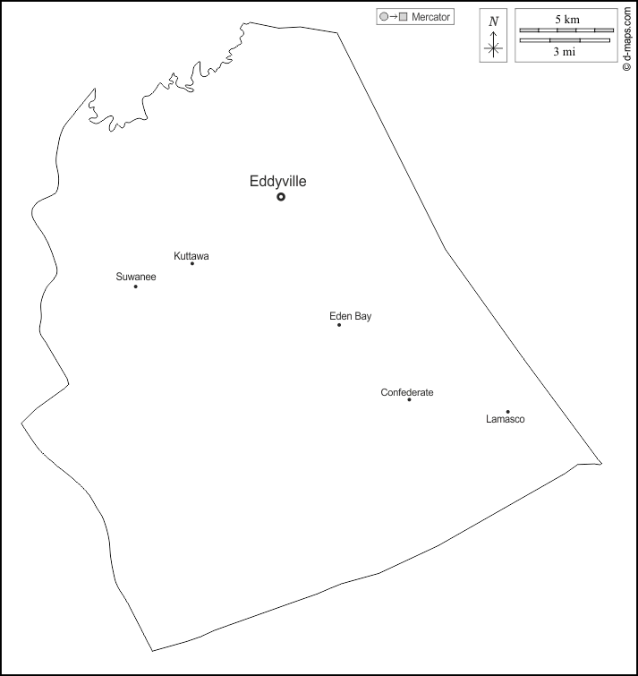 Lyon County free map, free blank map, free outline map, free base map ...