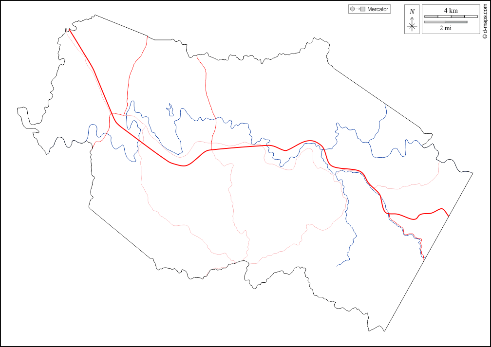 Powell County, d-maps.com: free map, free blank map, free outline map ...