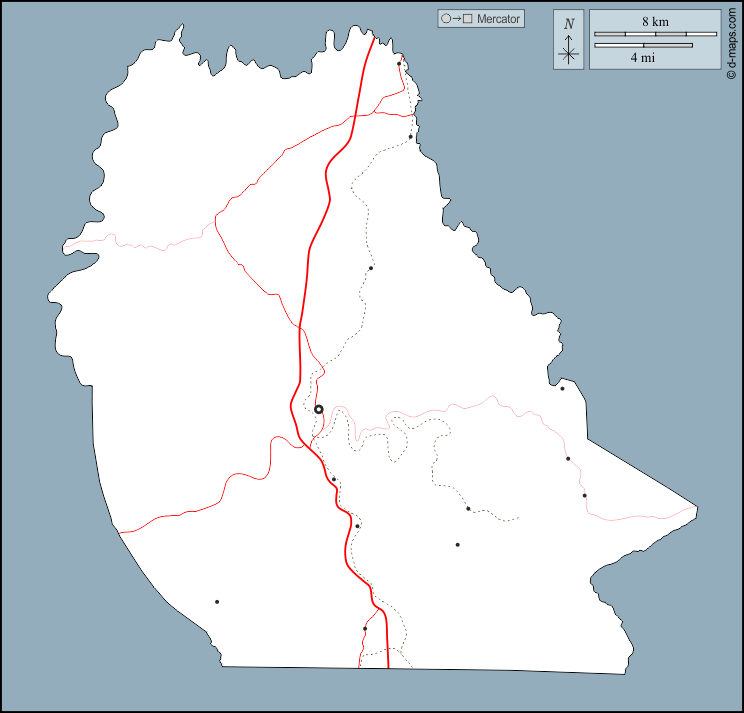 Whitley County, d-maps.com: free map, free blank map, free outline map ...