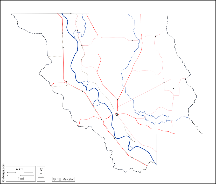Red River parish free map, free blank map, free outline map, free base ...