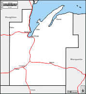 Baraga County: d-maps.com: free maps, free blank maps, free outline ...