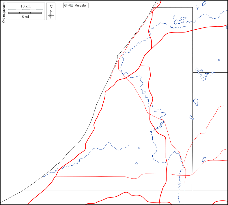 Berrien County, d-maps.com: free map, free blank map, free outline map ...