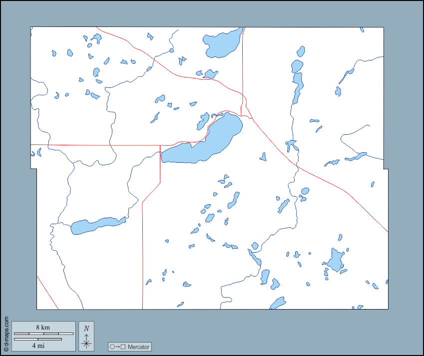Pope County, d-maps.com: free map, free blank map, free outline map ...