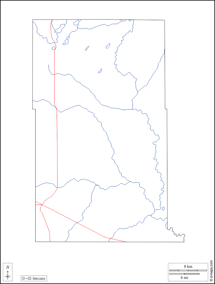 Wadena County, d-maps.com: Kostenlose Karten, kostenlose stumme Karte ...