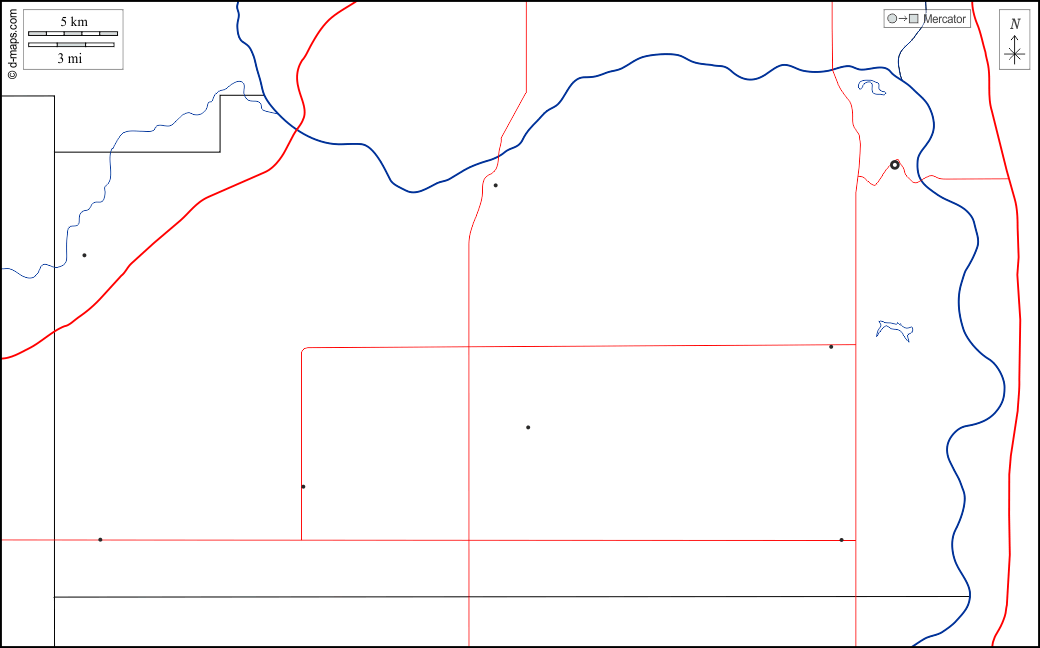 Cass County free map, free blank map, free outline map, free base map ...