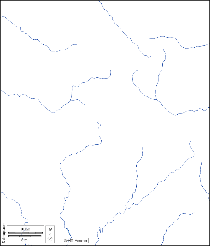 Potter County, d-maps.com: free map, free blank map, free outline map ...