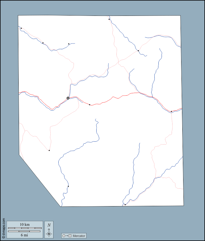 Potter County, d-maps.com: free map, free blank map, free outline map ...