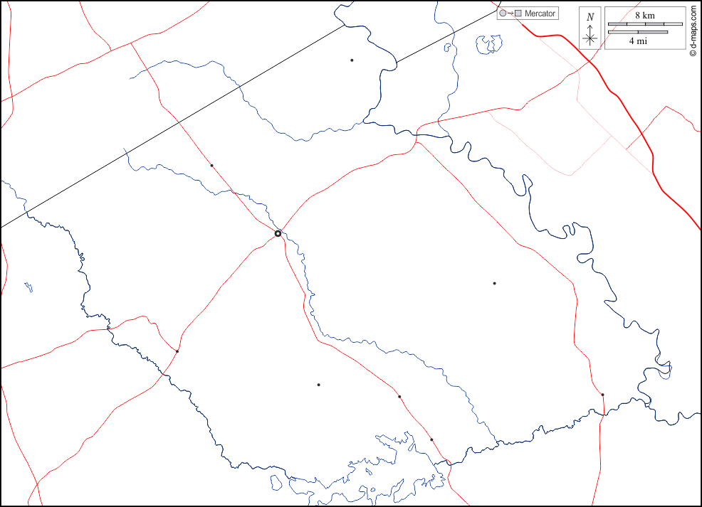 Burleson County, d-maps.com: free map, free blank map, free outline map ...